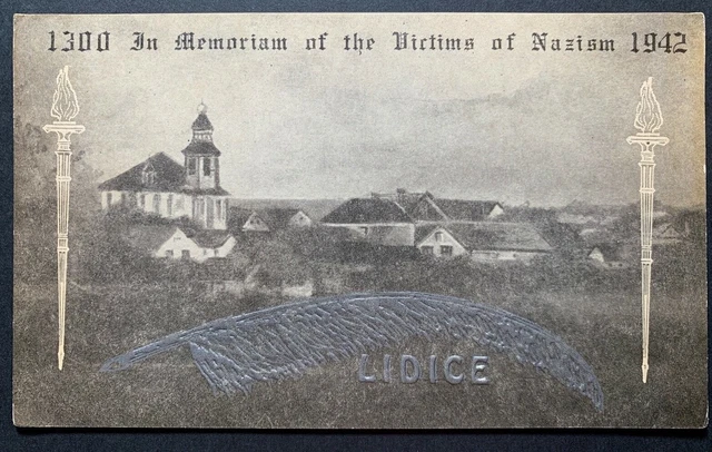 POSTCARD REMEMBER THE Victims of Lidice Czechoslovakia Nazi WW2 War ...