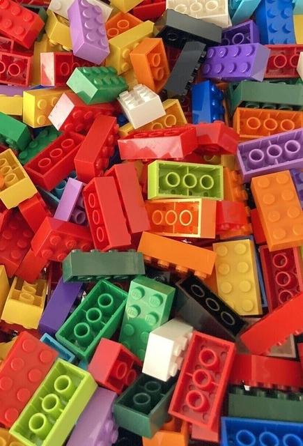 ☀️50 PIECES 2X4 Genuine LEGO bricks - Random bulk lot mix of colors $14 ...