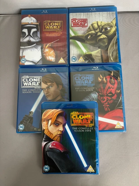 STAR WARS CLONE Wars Complete Series Blu-Ray Dvd New Factory Sealed Uk ...