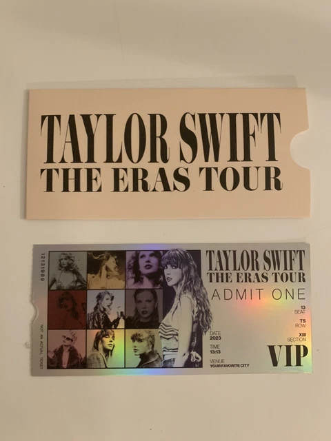 Taylor Swift The Eras Tour Vip Sticker Commemorative Ticket £33 58