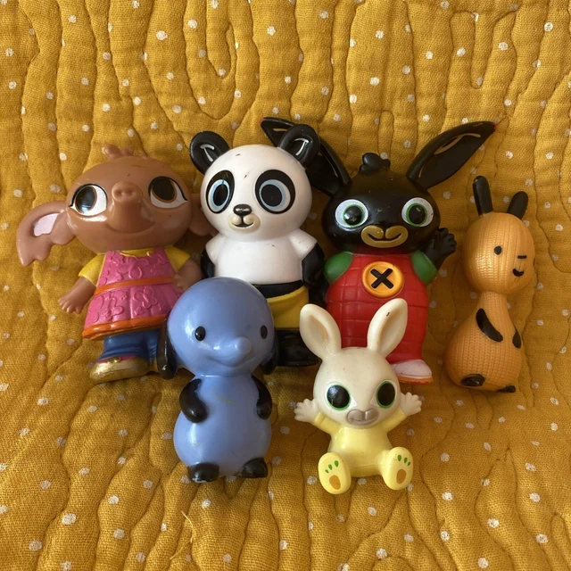 CBEEBIES BING FRIENDS 6 Figure Set Bing Bunny Sula Elephant Pando Panda ...