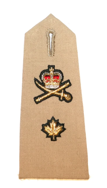 CANADA, ARMY BRIGADIER General's Khaki Epaulette Rank Insignia Hard ...