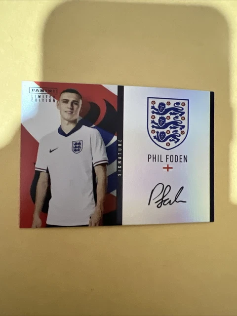 PHIL FODEN SIGNATURE LIMITED EDITION ENGLAND EURO 2024 card panini. New ...