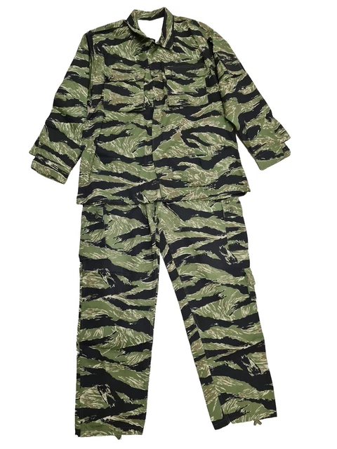 US ARMY VIETNAM Era Tiger Stripe Camouflage Uniform Set-Big SIize £100. ...