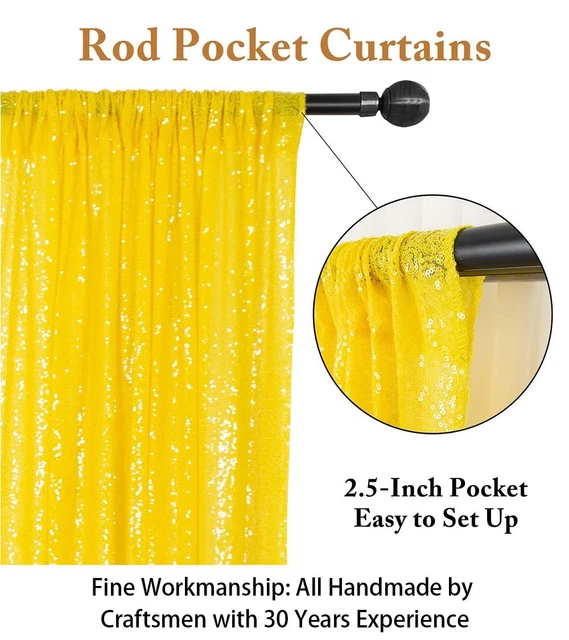 SEQUIN BACKDROP YELLOW Photo Booth Backdrop 7FTx7FT Shimmer Wall ...