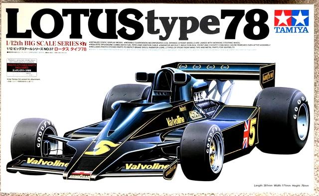 TAMIYA 1/12 LOTUS TYPE 78 with Genuine Photo-Etched Parts F1 Plastic ...