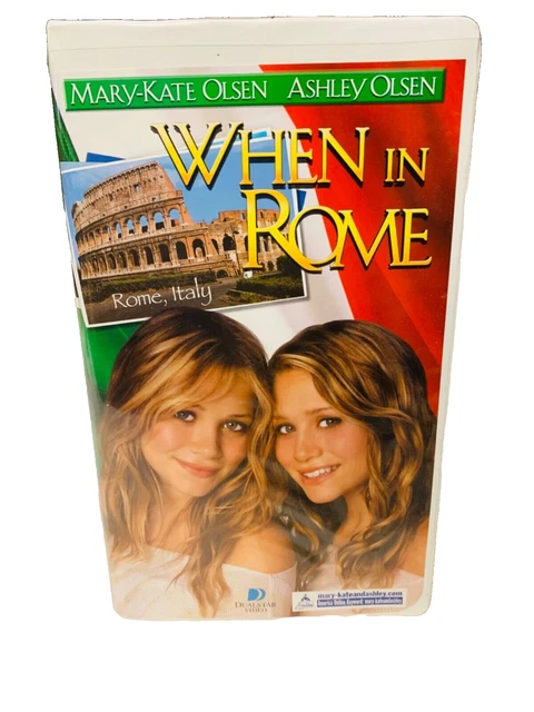 WHEN IN ROME Clamshell Mary Kate & Ashley Olsen VHS 2002 £8.88 ...