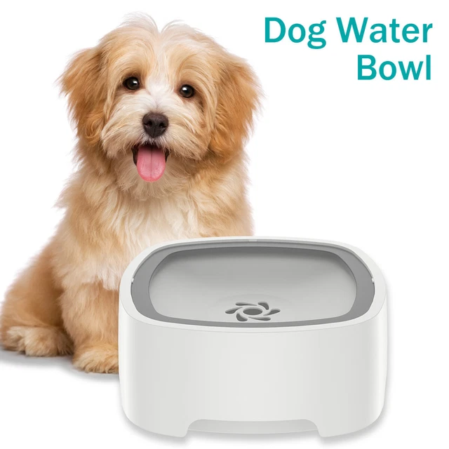 DOG WATER BOWL No.Spill Anti-Slip Slow Pet Drinking Water Feeder 1.2L ...