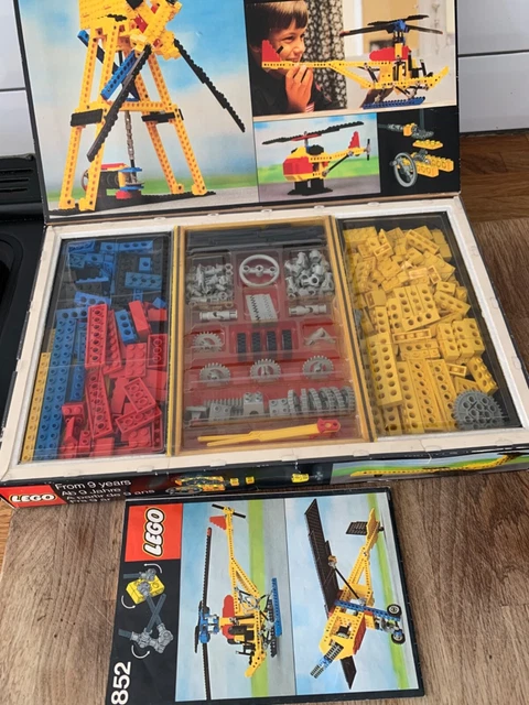 LEGO TECHNIC: VERY Rare Helicopter Set 852 Box, inner tray, lid ...
