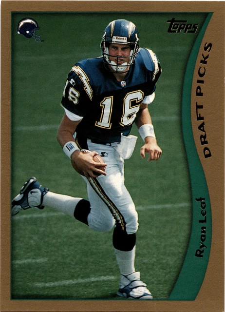 RYAN LEAF 1998 Topps Draft Picks #332 recrue RC San Diego Chargers NFL ...