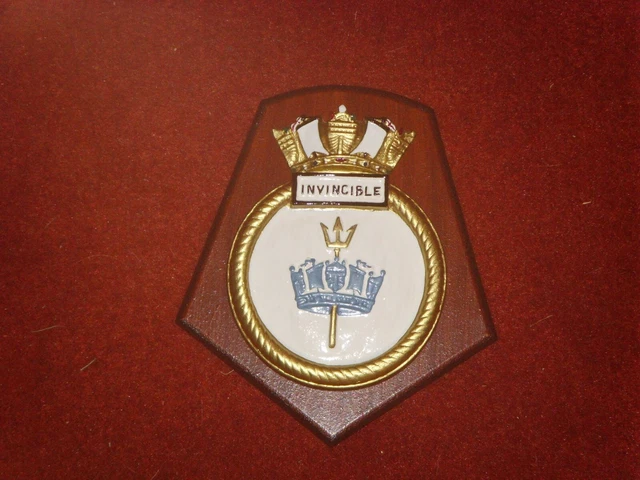 SHIPS CREST HMS Invincible - 8/Half By 7 Ins £42.00 - PicClick UK