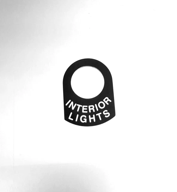 Black Classic Car Toggle Switch Name Plate Black Toggle Switch Name ...