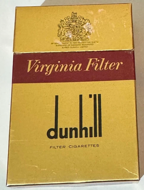 DUNHILL VIRGINIA FILTER 20 Empty Cigarette Packet £4.35 - PicClick UK
