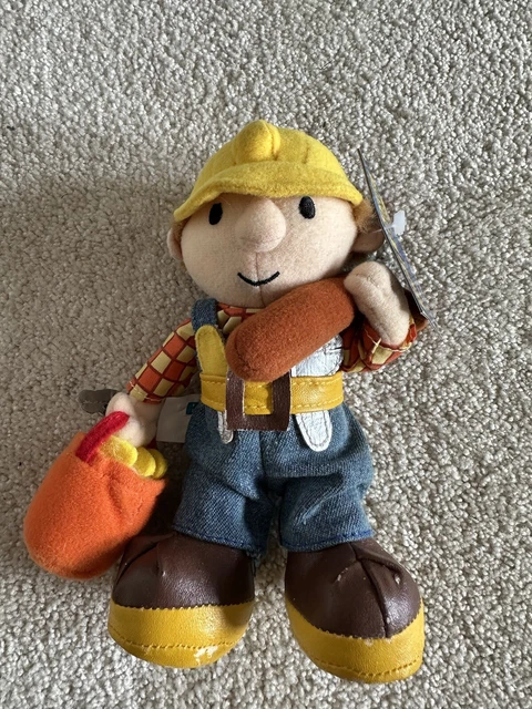 BOB THE BUILDER 2001 Bob At Work Soft Toy Plush Beanie Vintage Small ...