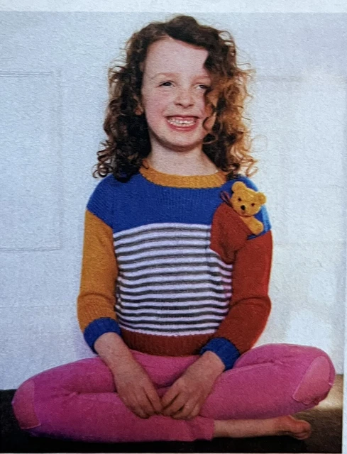PRIMA EXCLUSIVE KNITTING Pattern Childs Stocking Stitch Dk Jumper Ages ...