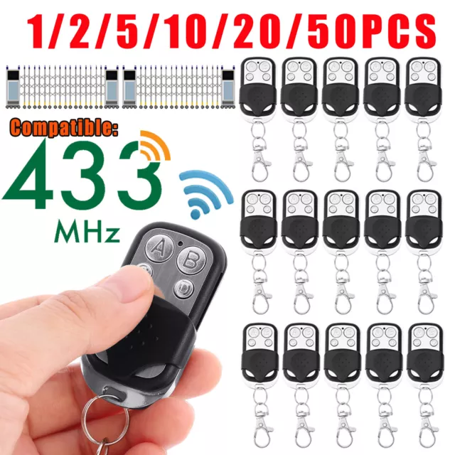 1-50PCS ELECTRIC CLONING Remote Control Key Fob 433MHz For Gate Garage ...