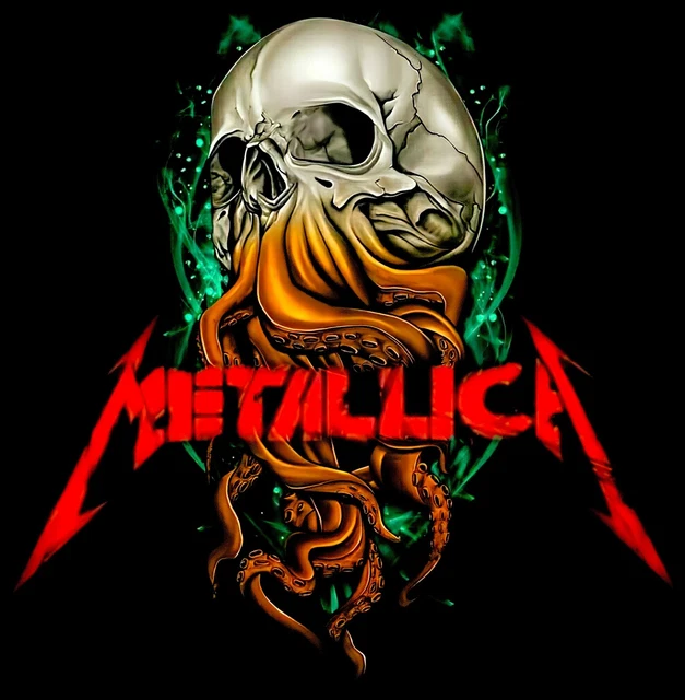 HEAVY METAL / hard rock music Skull black T-Shirt 100% cotton / M72 ...