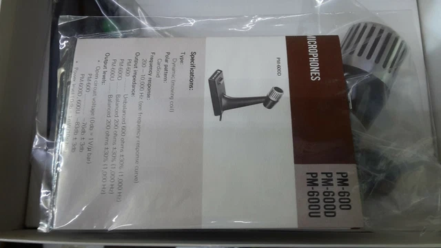 GENUINE TOA JAPAN Uni-Directional Paging Microphone PM-600 600 ohms ...