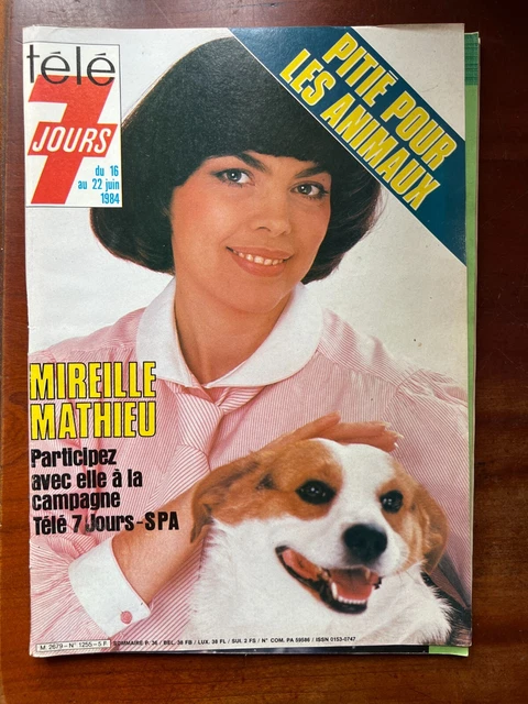 💥TÉLÉ 7 JOURS 16/06/1984; Mireille Mathieu/ Carlos/ Elisabeth Teissier ...