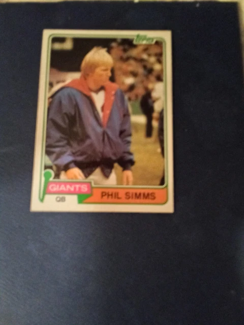 1981 TOPPS PHIL SIMMS #55 2ème année New York Giants SB XXI MVP EUR 0 ...