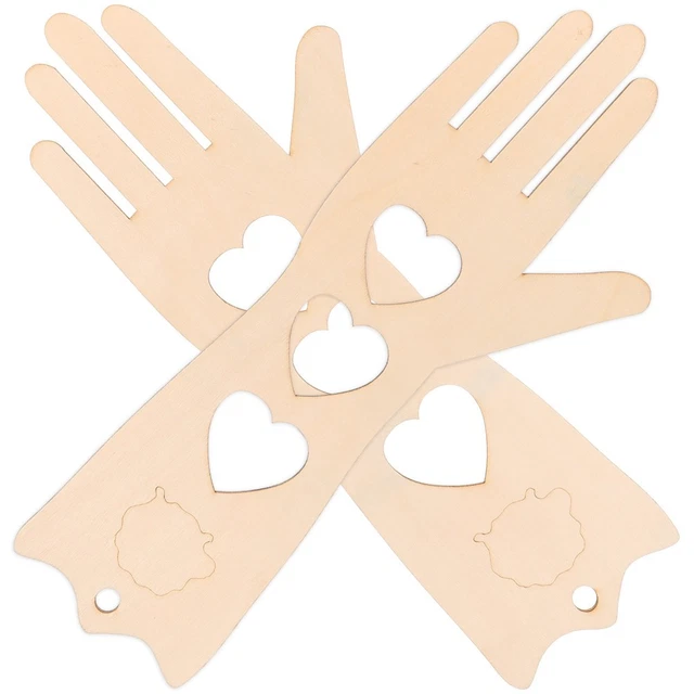 1 PAIR OF Blocking Gloves Knitters Wooden Gloves Blocker Wood Glove DIY ...