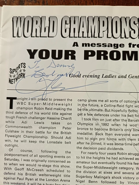 RICKY HATTON DEBUT Programme VS Colin McAuley. 1997 £96.87 - PicClick UK