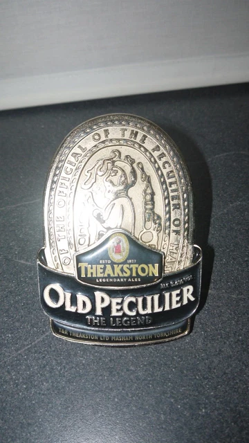 BEER PUMP CLIP Badge THEAKSTON Brewery OLD PECULIER Real Ale METAL Clip ...