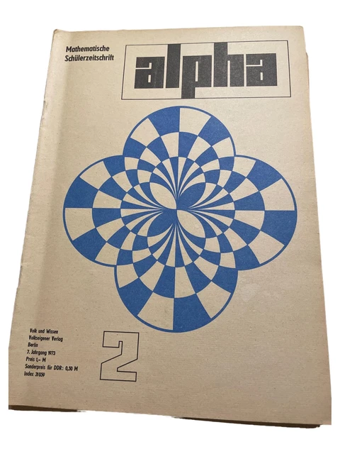VOLK UND WISSEN Alpha Mathe Schülerzeitschrift 1973 Ausgabe 2 7 ...