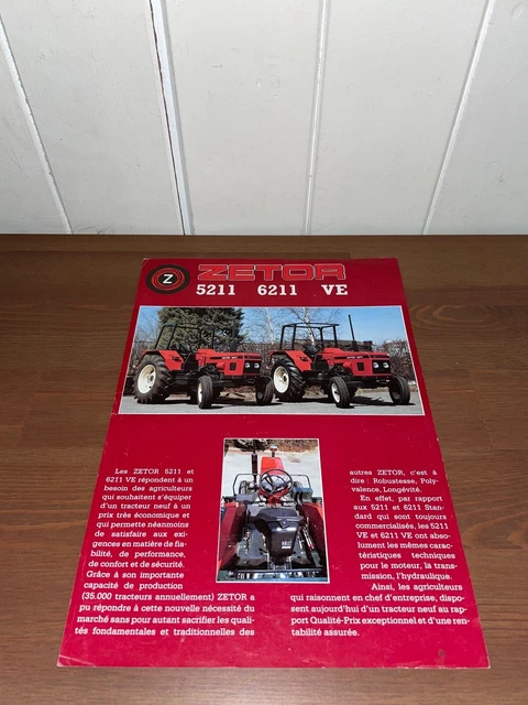 BROCHURE PROSPEKT PROSPECTUS TRACTEUR ZETOR 5211-6211 VE tractor-traktor-ursus EUR 9,99 ...