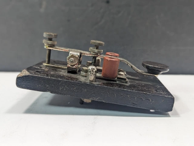 VINTAGE MORSE CODE Telegraph Key Ham Radio Mfg Inconnu EUR 23,18 ...