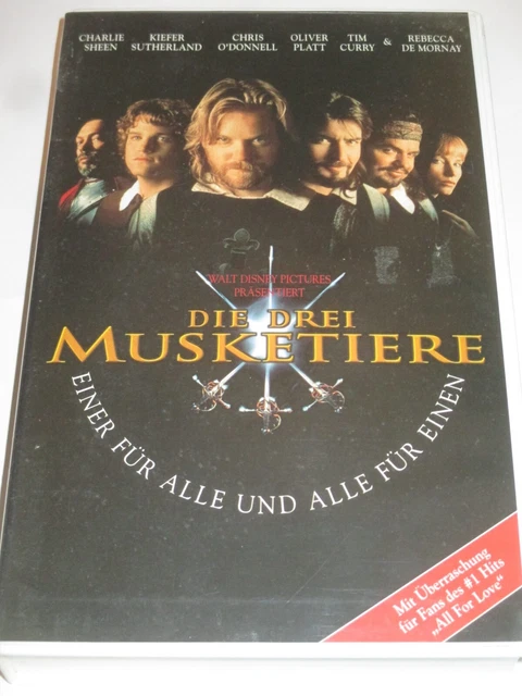 WALT DISNEY - Die drei Musketiere - VHS/Charlie Sheen/Kiefer/Rebecca De Mornay £0.87 - PicClick UK