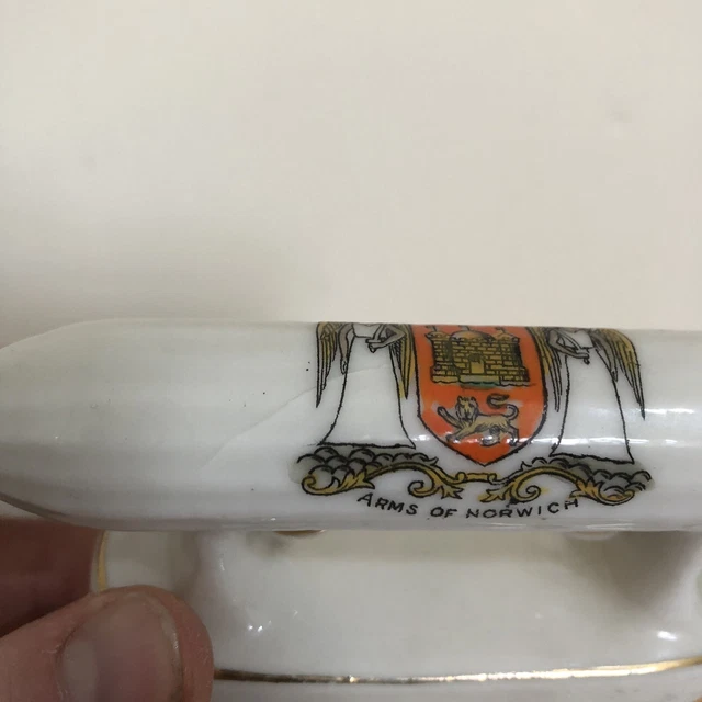 3 WW1 CRESTED Ware China Tank Zeppelin Alexandra, Carlton, Goss See ...