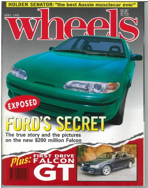 WHEELS CAR MAGAZINE April 1992 Holden Senator Ford Falcon GT Saab ...