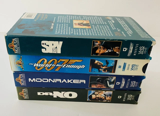 VINTAGE 007 JAMES Bond VHS Sean Connery Roger Moore Pierce Brosnan Lot of 4 EUR 14,95 - PicClick FR