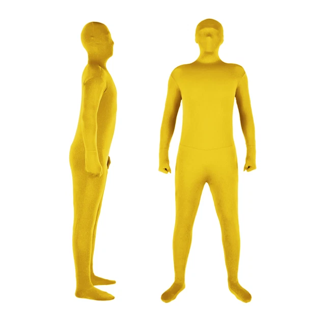 180CM YELLOW FULL Body Photography Chromakey Suit Unisex Adult Bodysuit ...
