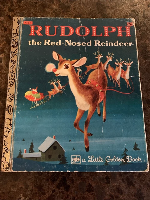 1976 A LITTLE Golden Book Rudolph the Red-Nosed Reindeer Christmas $5. ...