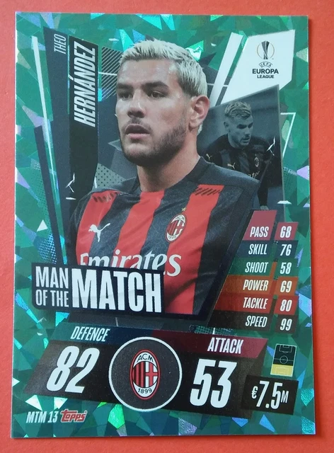 MATCH ATTAX CL 2022-23 MOTM card Theo Hernandez of AC Milan £1.00 ...