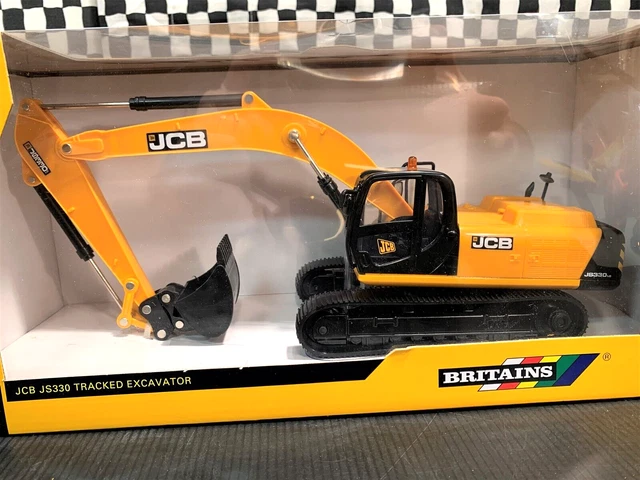 BRITAINS JCB JS330 Tracked Hydraulic Excavator - Yellow/Black - 1:32 ...