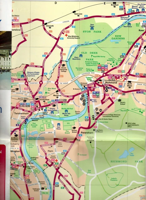 BUS MAP & Network Guide to RICHMOND UPON THAMES, September 2003 $2.23 ...