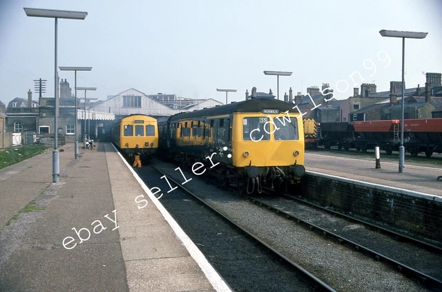 BRITISH RAILWAY SLIDE - BR Class 105 2-Car DMU at Lowestoft [L852] £1. ...