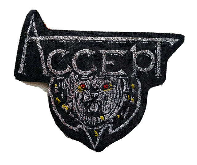 ACCEPT LOGO VINTAGE 80s PATCH Aufnäher Metal Black Sabbath DIO Iron ...