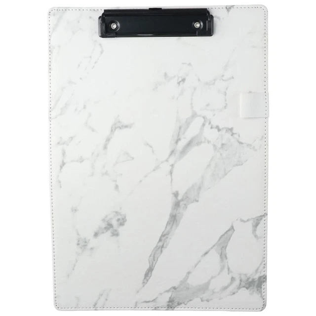 LEATHER A4 FOLDER Board White Writing Pad Business Marble Folder Board ...