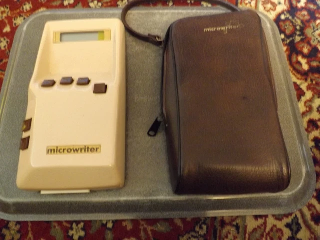 VINTAGE MICROWRITER MW4 Hand Held Portable Word Processor With Case . £ ...