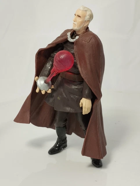 FIGURINE STAR WARS COUNT DOOKU Geonosian War Chamber 2003 Hasbro AOTC ...