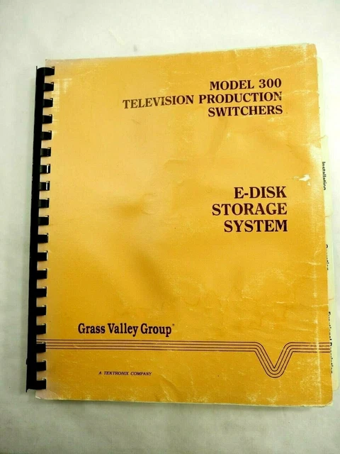 GRASS VALLEY MODEL 300 Television Production Switchers Instruction ...