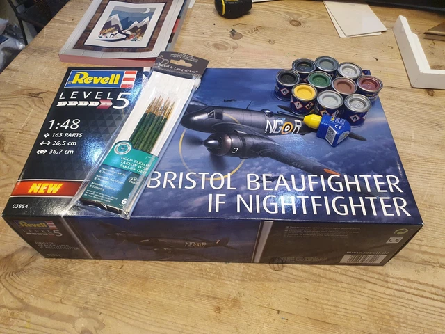 REVELL 03854 1/48 BRISTOL BEAUFIGHTER MK.IF MODEL KIT with Paint, Glue ...