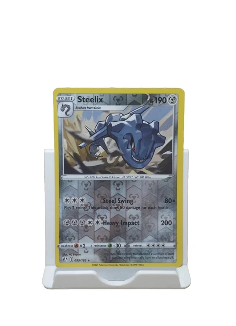 STEELIX 099/163 REVERSE Holo Rare Battle Styles SWSH Pokemon TCG Card ...