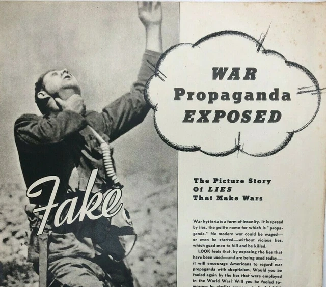 WAR PROPAGANDA EXPOSED! 1938 A Contribution to the Cause of Peace 1938 LOOK £15.28 - PicClick UK