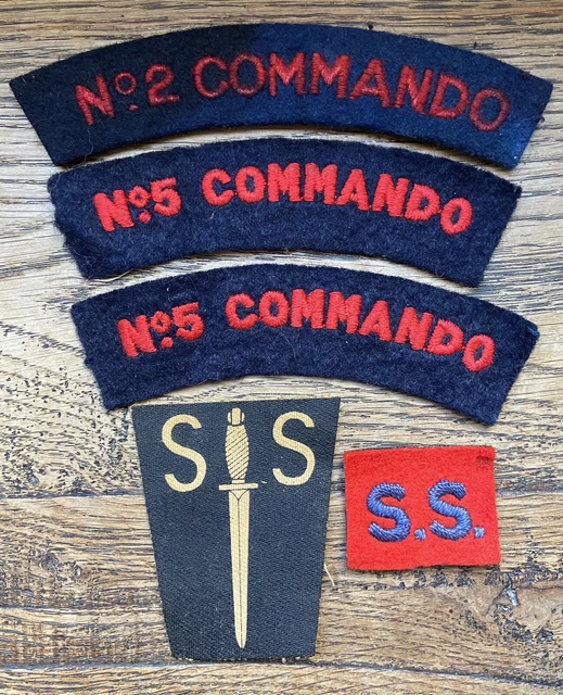 INSIGNES TITLES SPECIAL Service Brigade Commando N°2 N°5 Ops Combiné ...