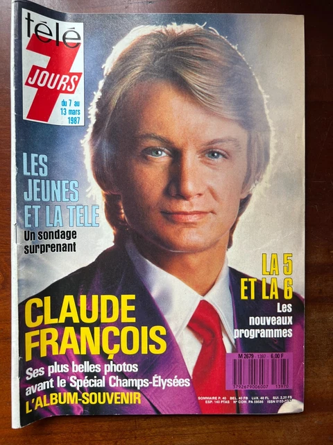 💥TÉLÉ 7 JOURS 7/03/1987; Claude François; l'album souvenir/ Yves Berger ...